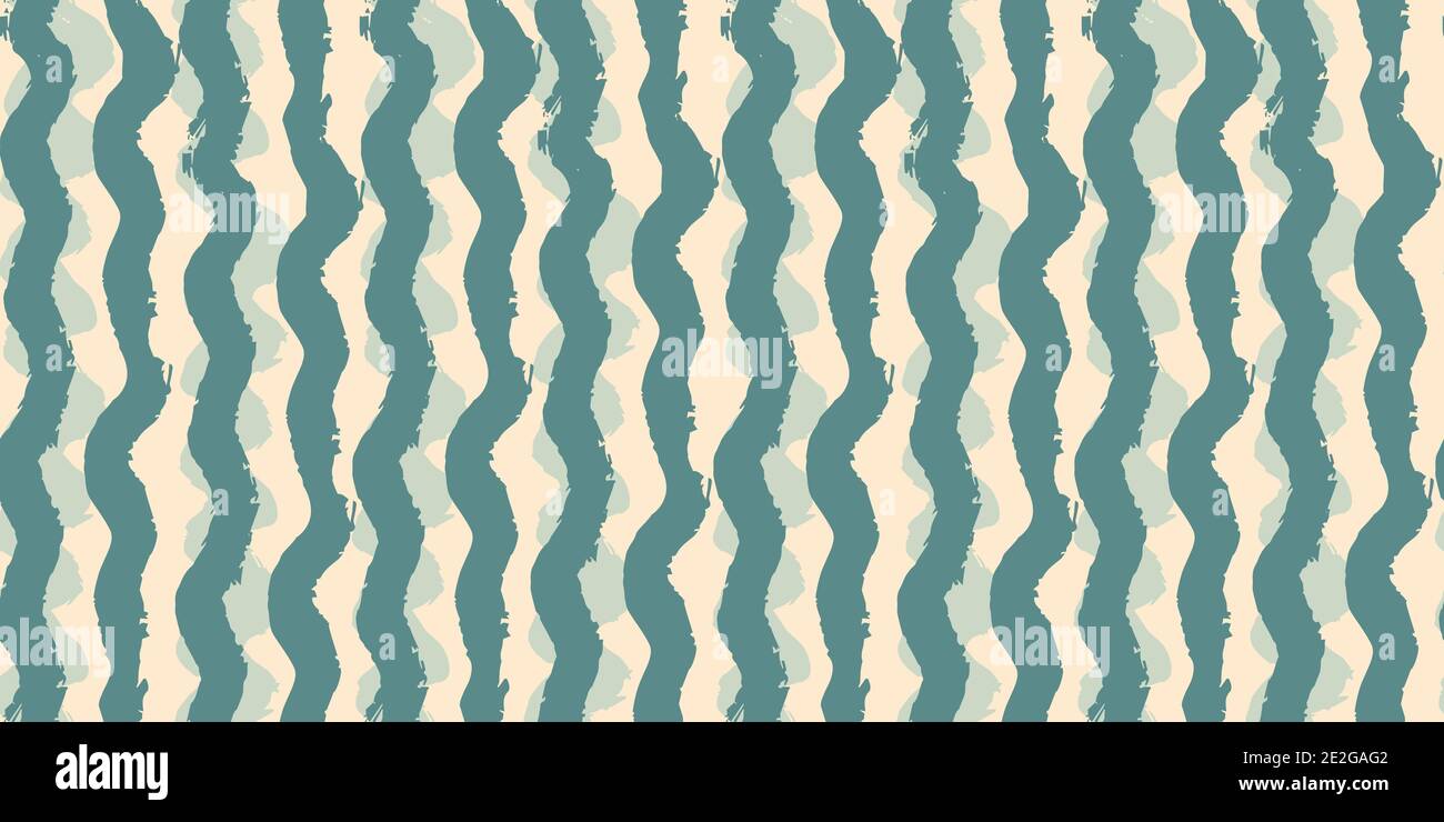 Seamless original pattern. Vertical strip, waves. Vector abstract hand ...