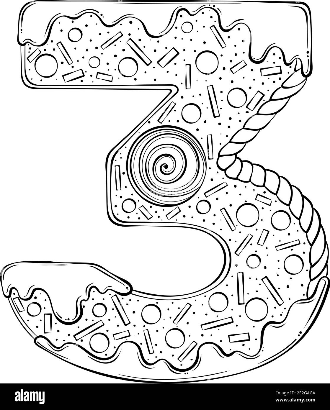 Number three in form Stock Vector Images - Alamy