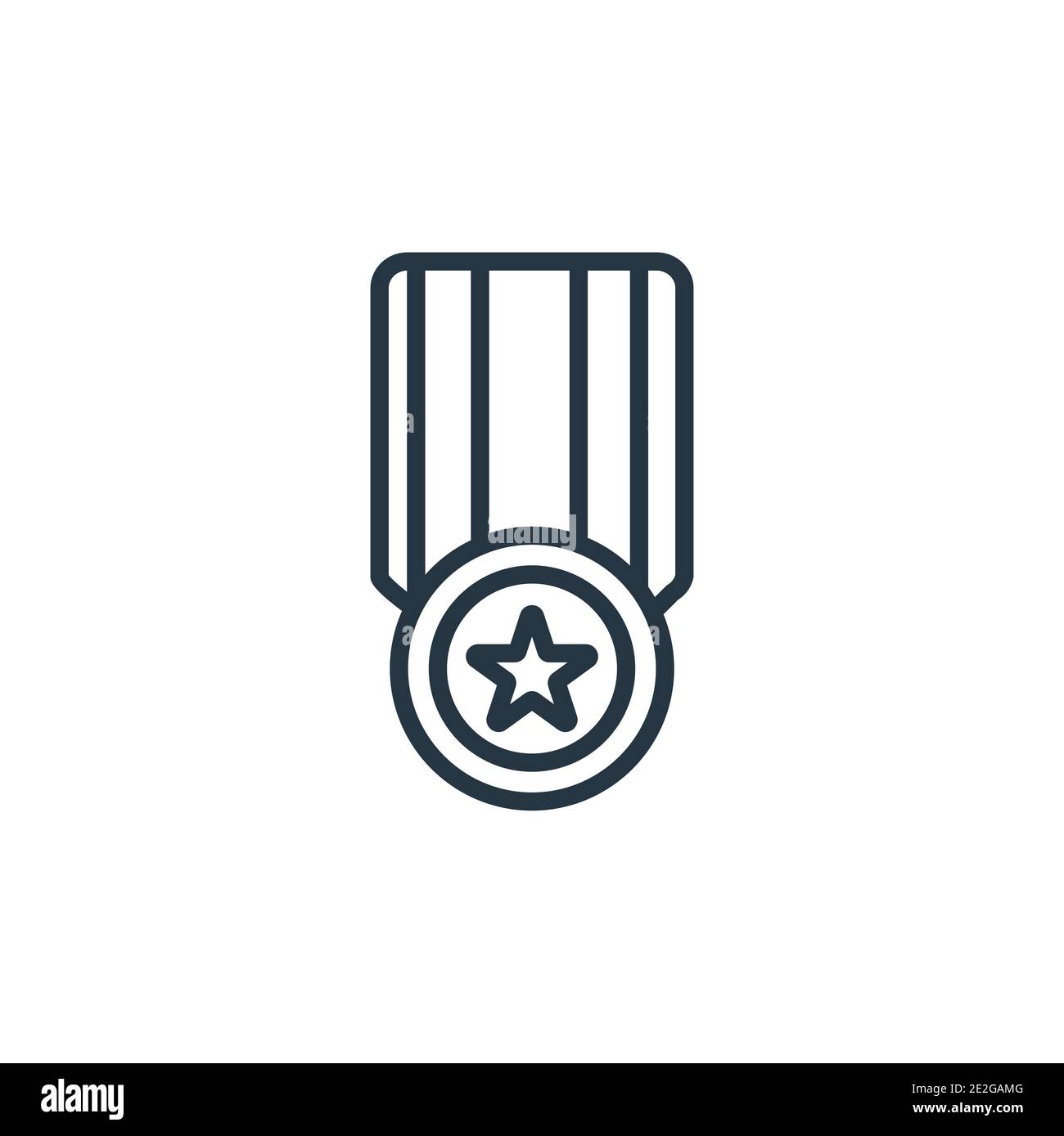 Veteran outline vector icon. Thin line black veteran icon, flat vector ...