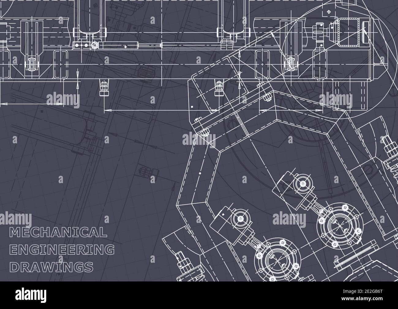 Computer aided design systems. Blueprint, scheme, plan Stock Vector ...