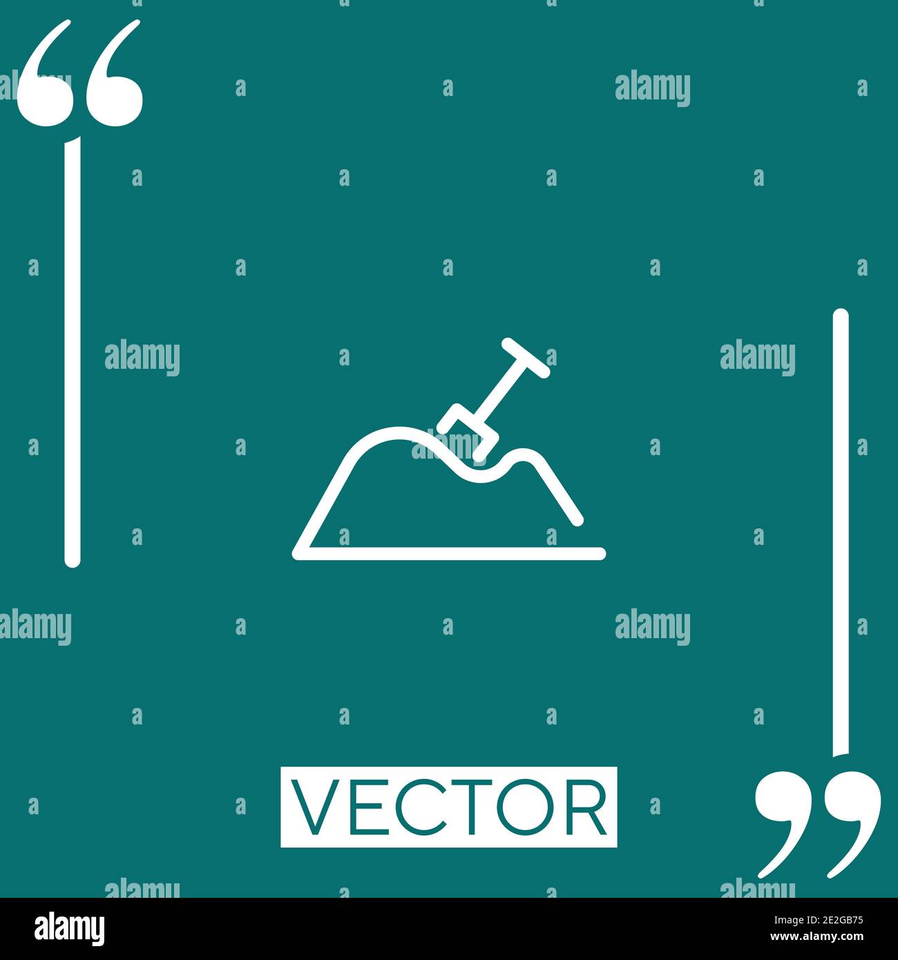 sand vector icon Linear icon. Editable stroke line Stock Vector Image ...