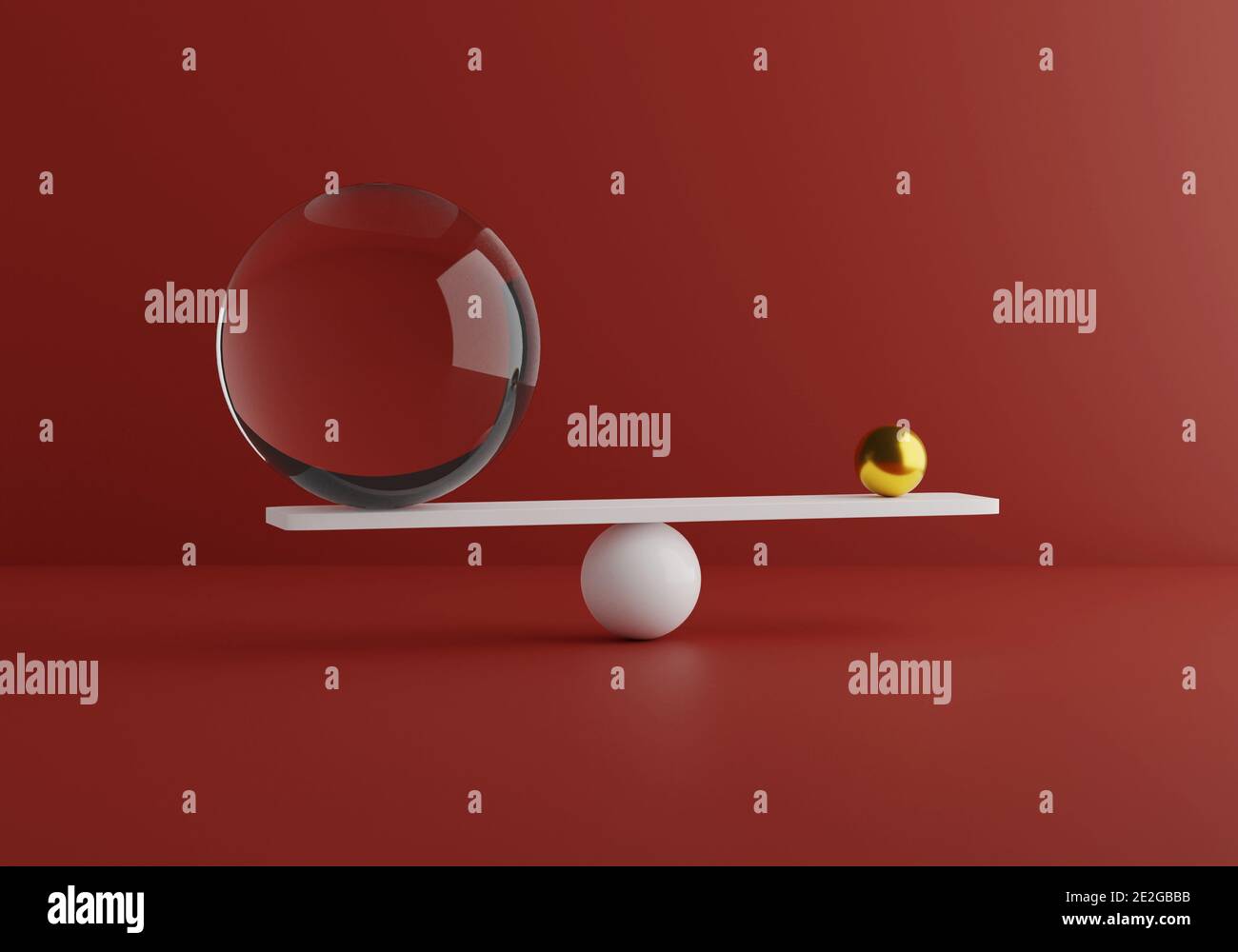 Balancing minimal shapes, gold and glass materials. Comparison of ...