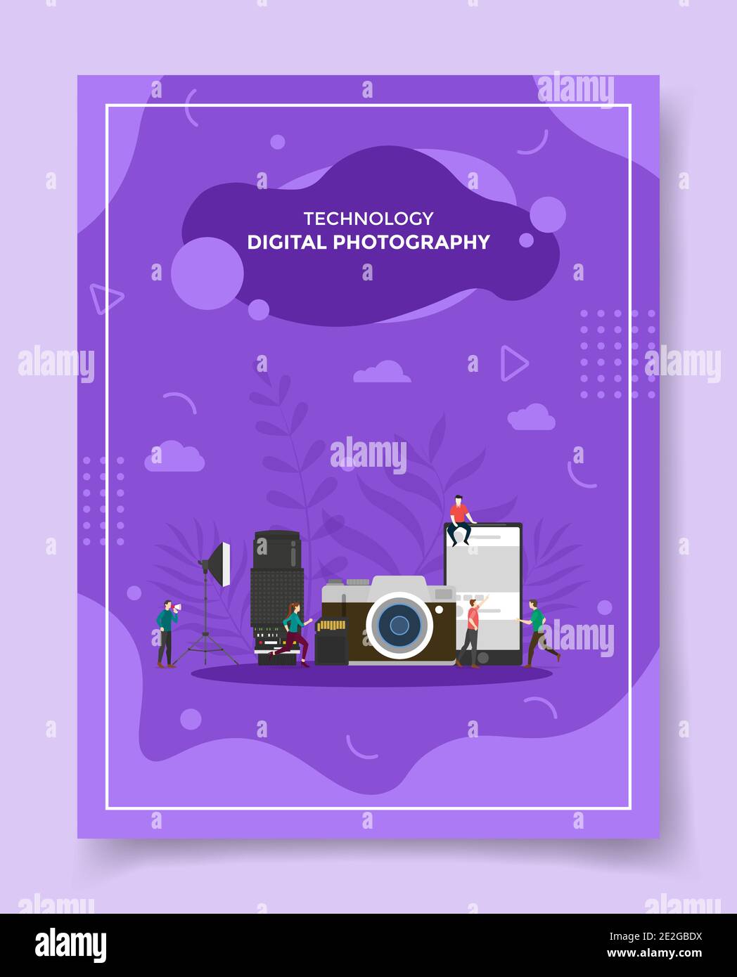 digital photography concept people around camera smartphone lens memory ...