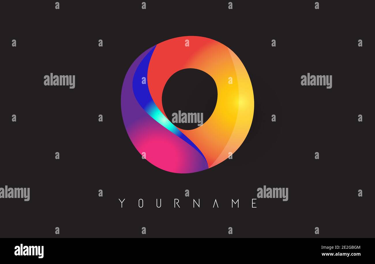 Letter O ogo with gradient color design. Business card templates ...