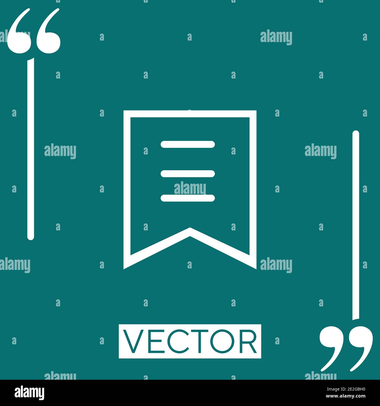 ribbon mark Linear icon. Editable stroke line Stock Vector Image & Art ...