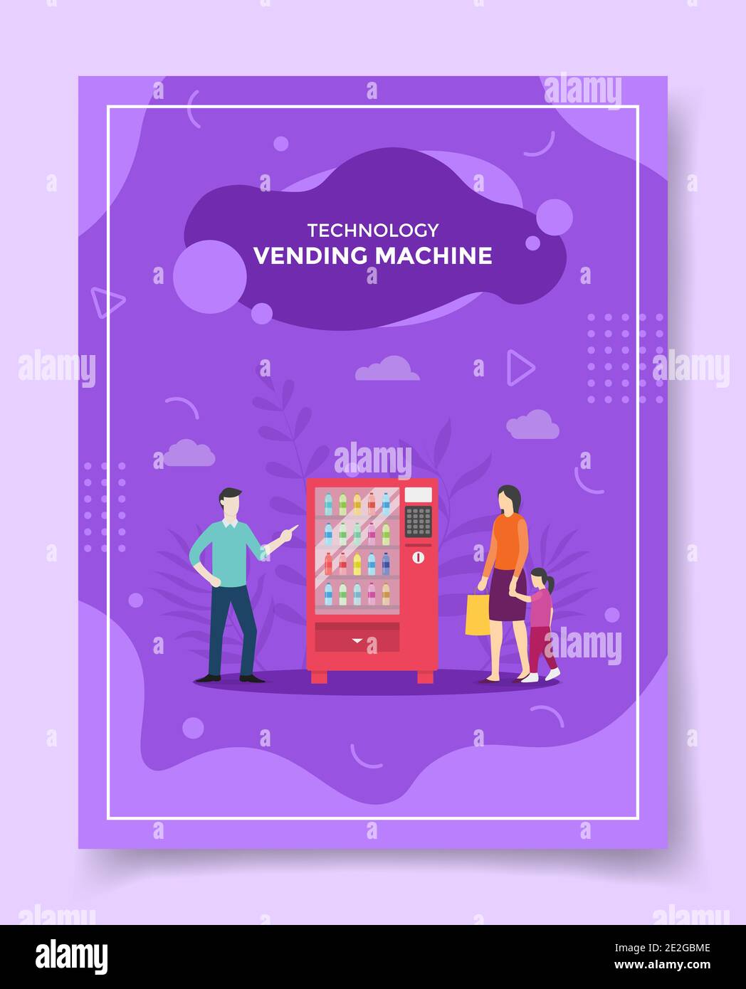 vending machine concept people around vending machine drink for ...