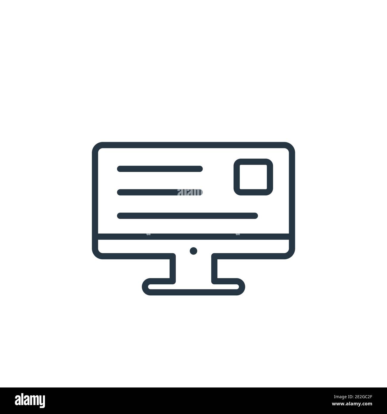 Landing page outline vector icon. Thin line black landing page icon ...