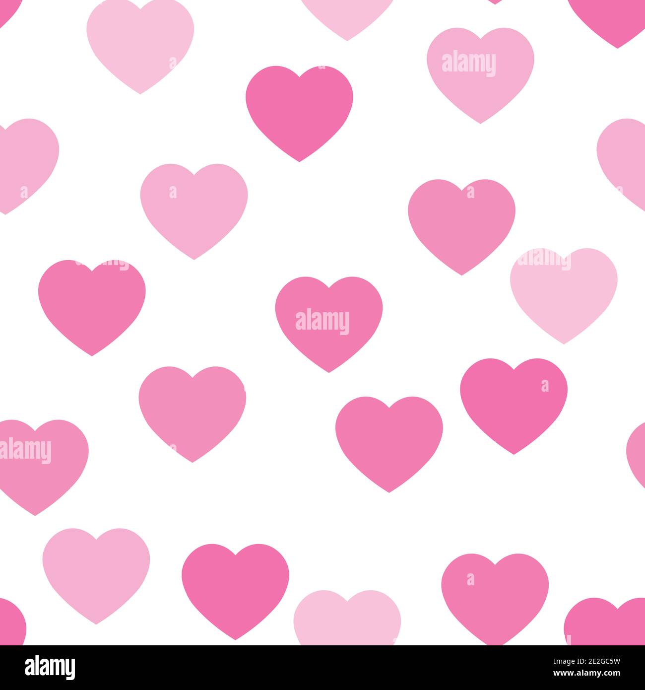 Pink hearts seamless pattern. Random scattered hearts background. Love ...