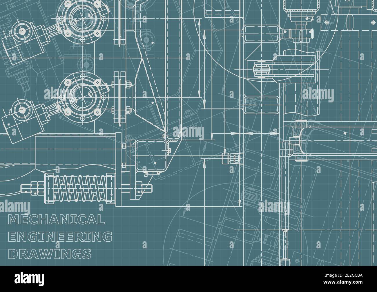 Vector engineering illustration. Mechanical engineering. Corporate ...