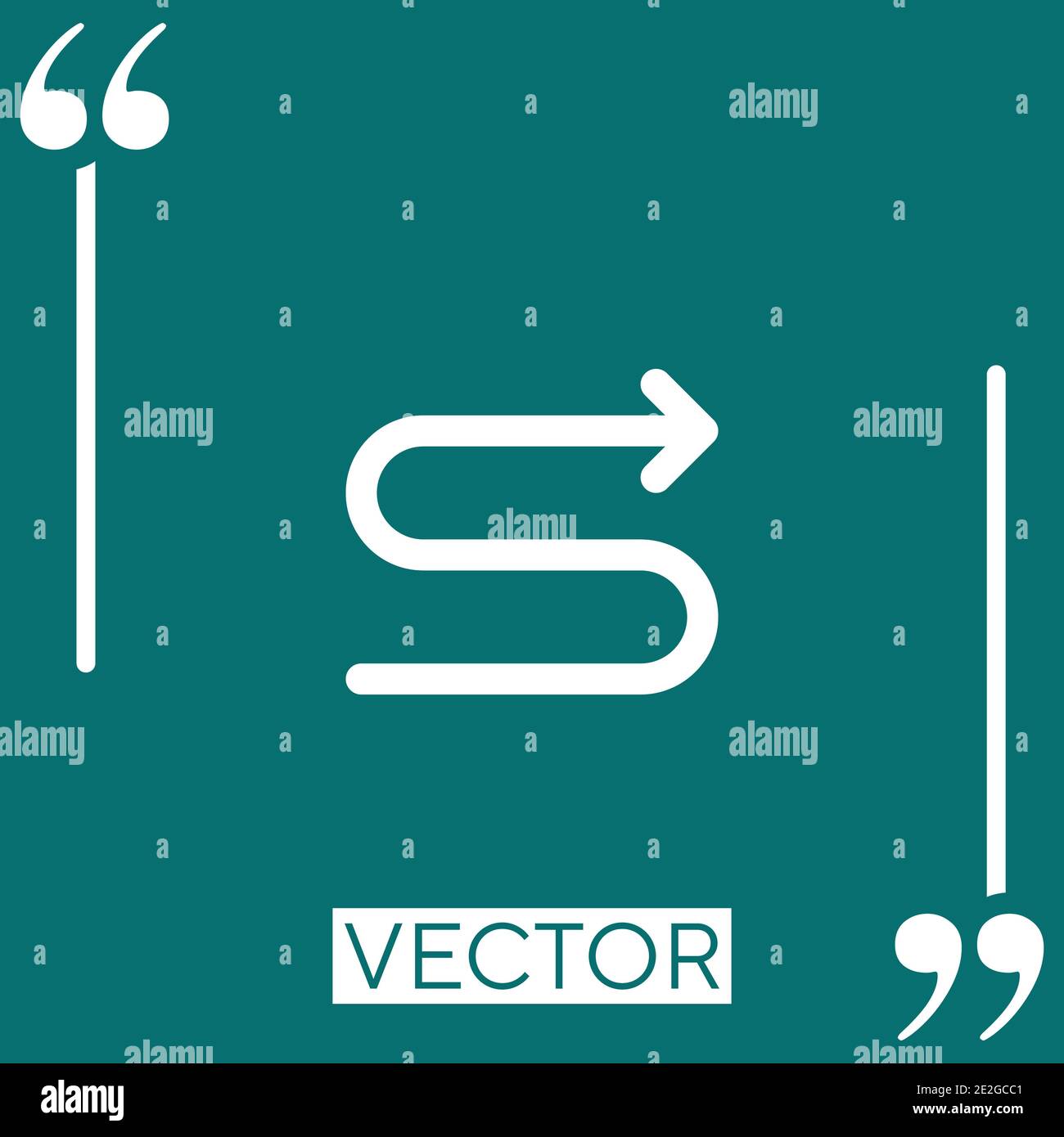 curved arrow vector icon Linear icon. Editable stroke line Stock Vector ...