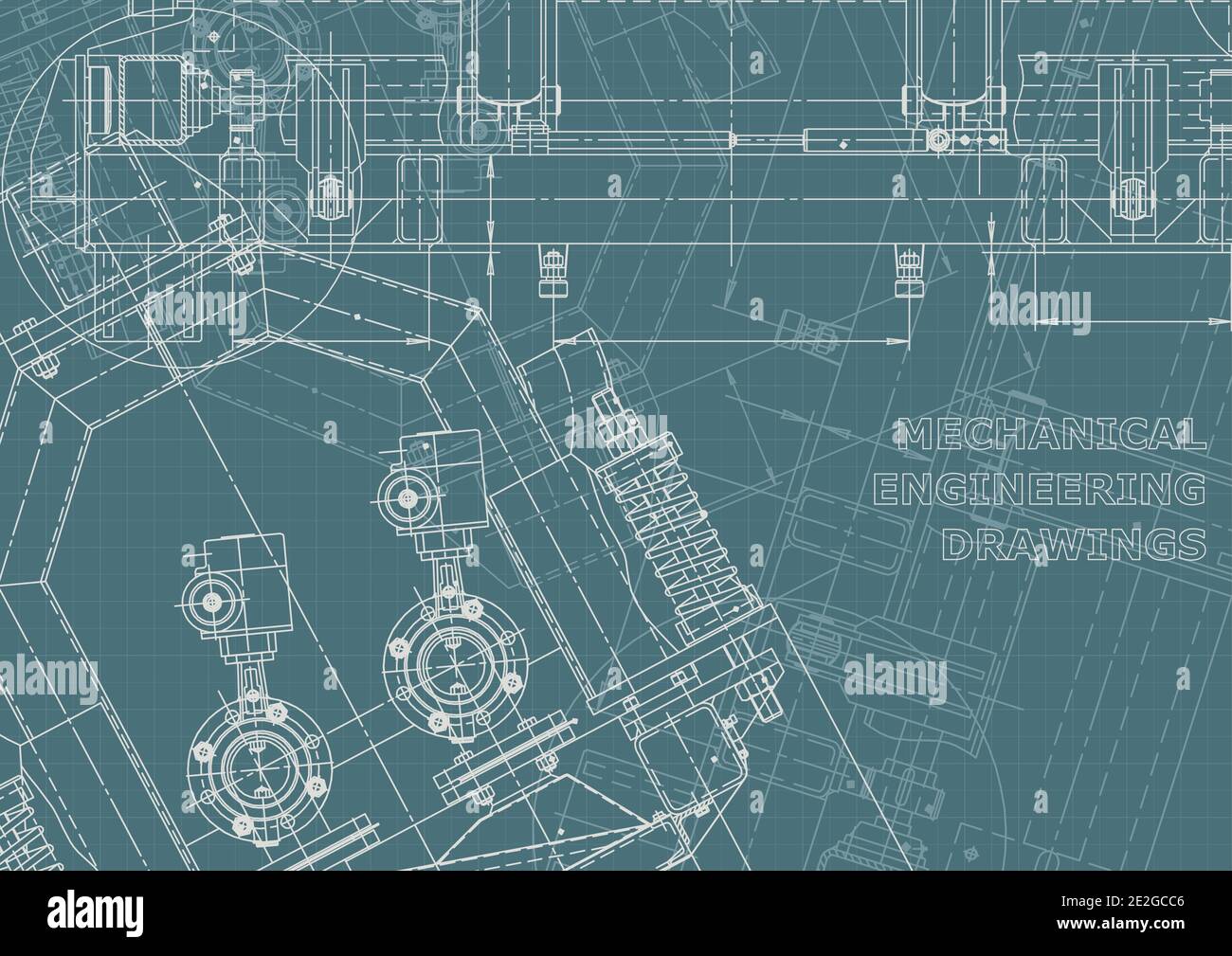 Corporate Identity, backgrounds. Mechanical engineering drawing ...
