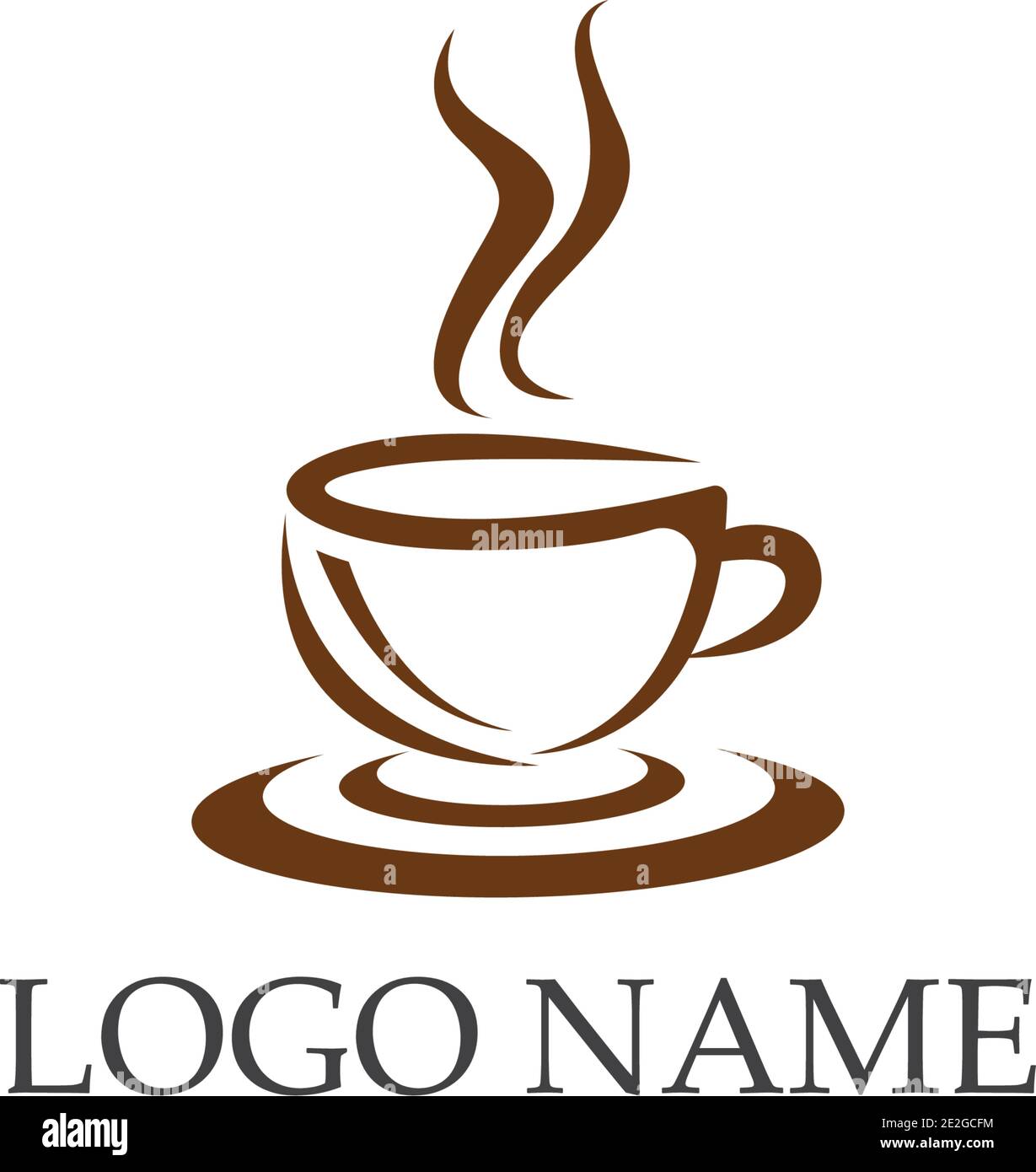 Coffee cup icon logo vector template illustration Stock Vector Image ...