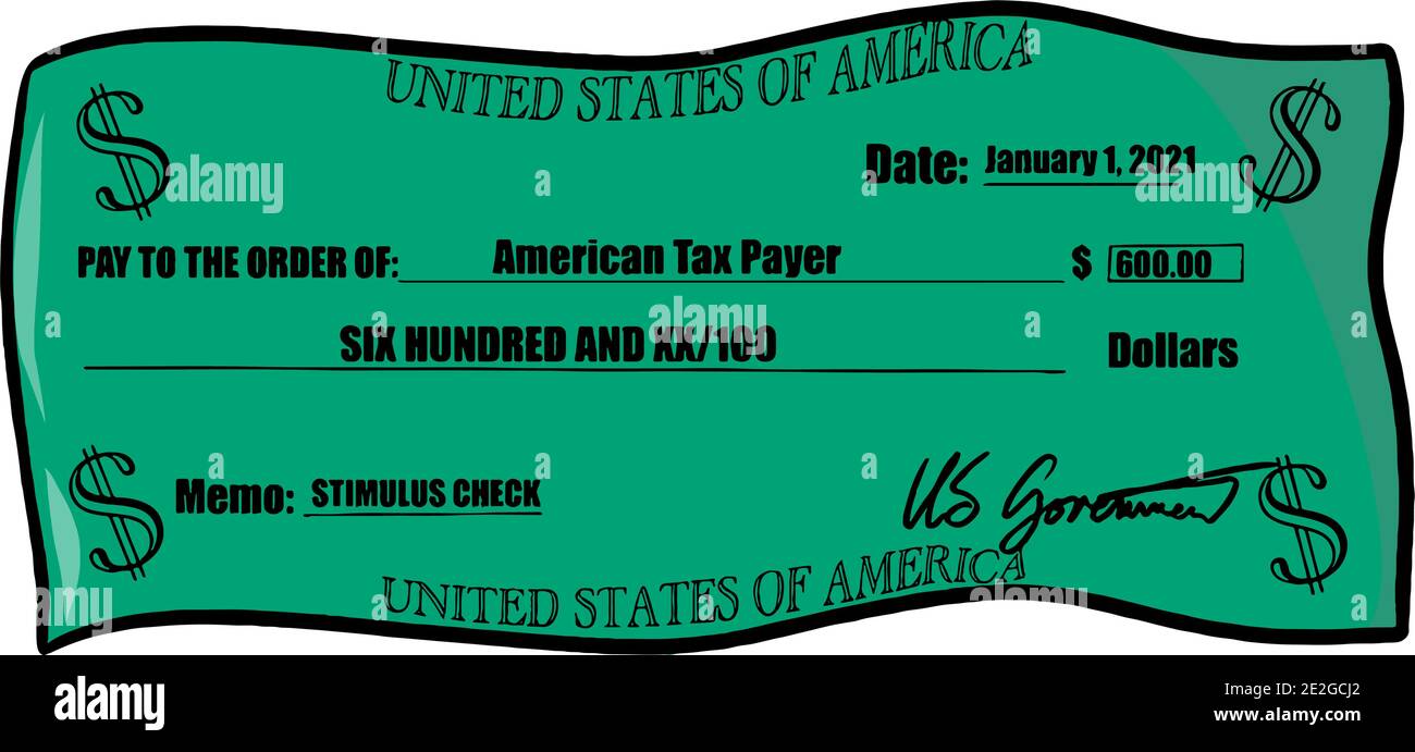 Stimulus check hand drawn cartoon Stock Vector Image & Art - Alamy