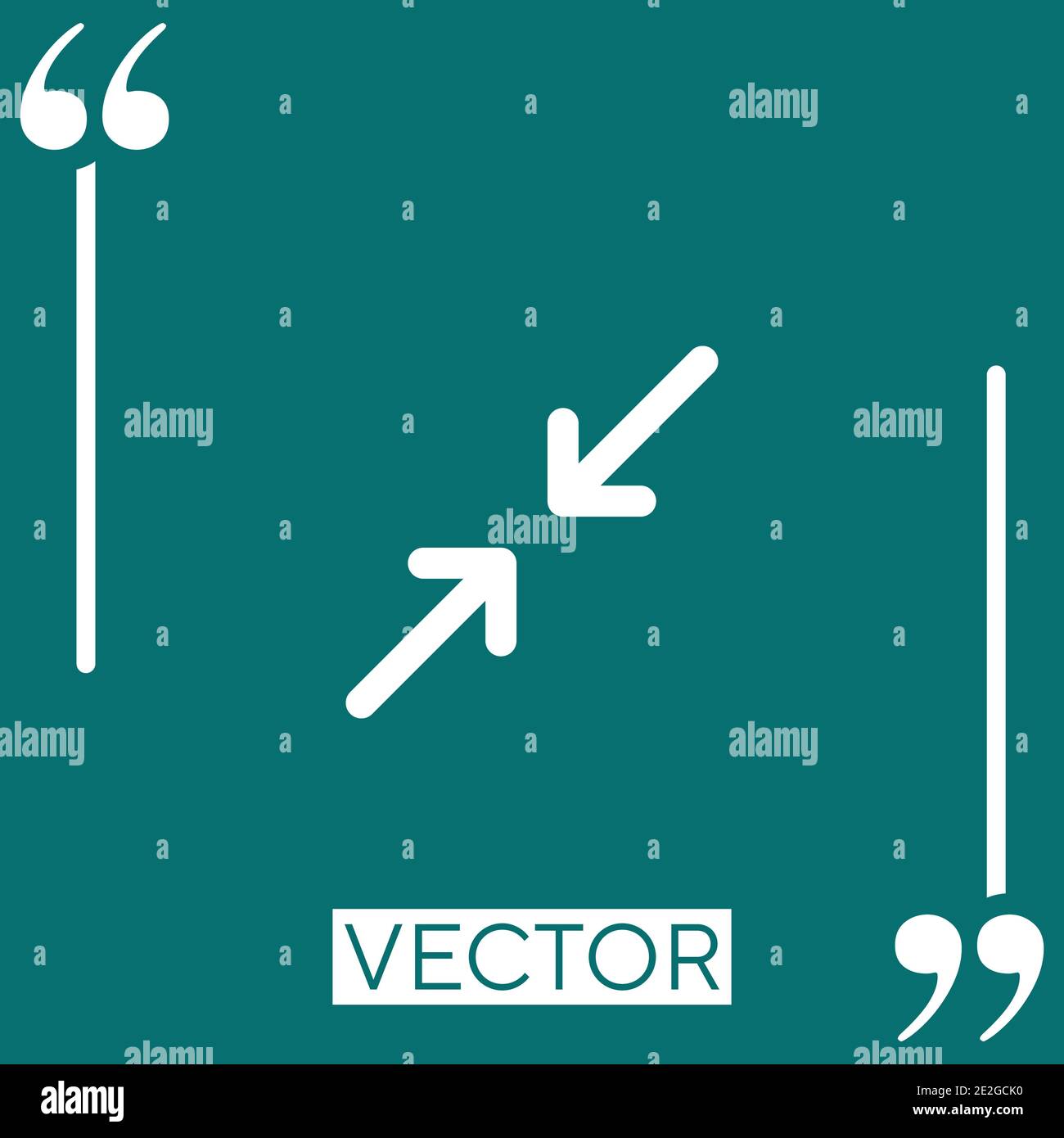 shrink vector icon Linear icon. Editable stroke line Stock Vector Image ...