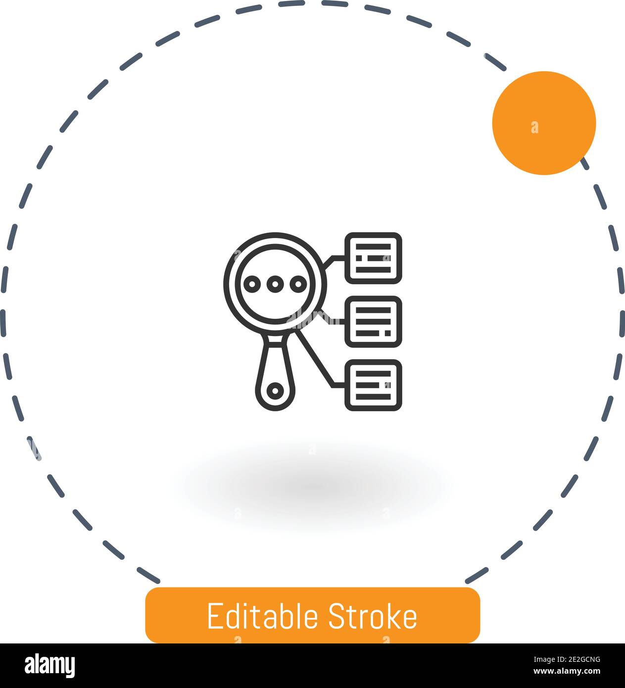 data classification vector icon editable stroke outline icons for web ...