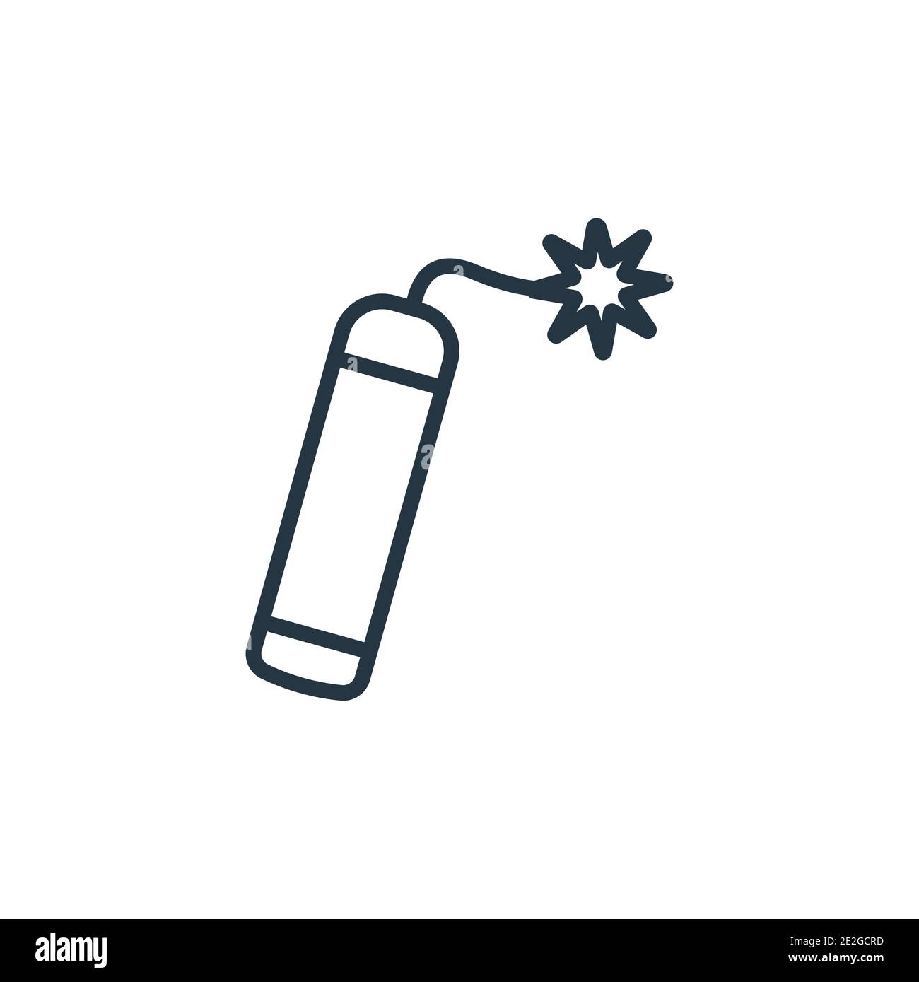 Dynamite outline vector icon. Thin line black dynamite icon, flat ...