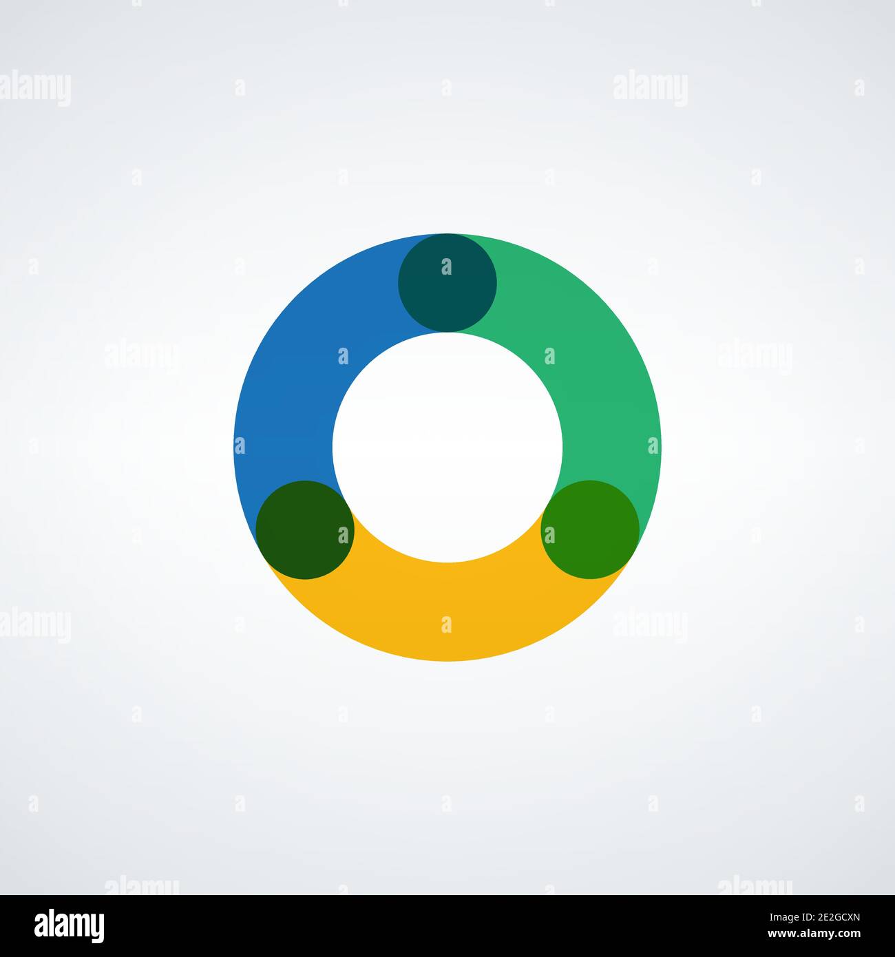 Vector colorful infographic circle template in material style. Can be used for graph, cycling ...