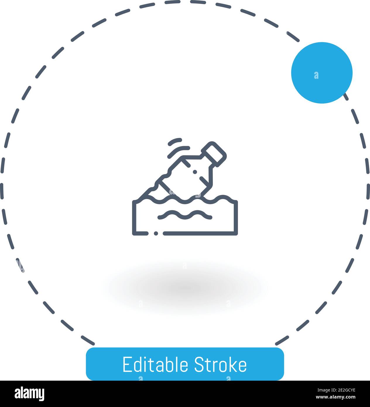 water pollution vector icon editable stroke outline icons for web and ...