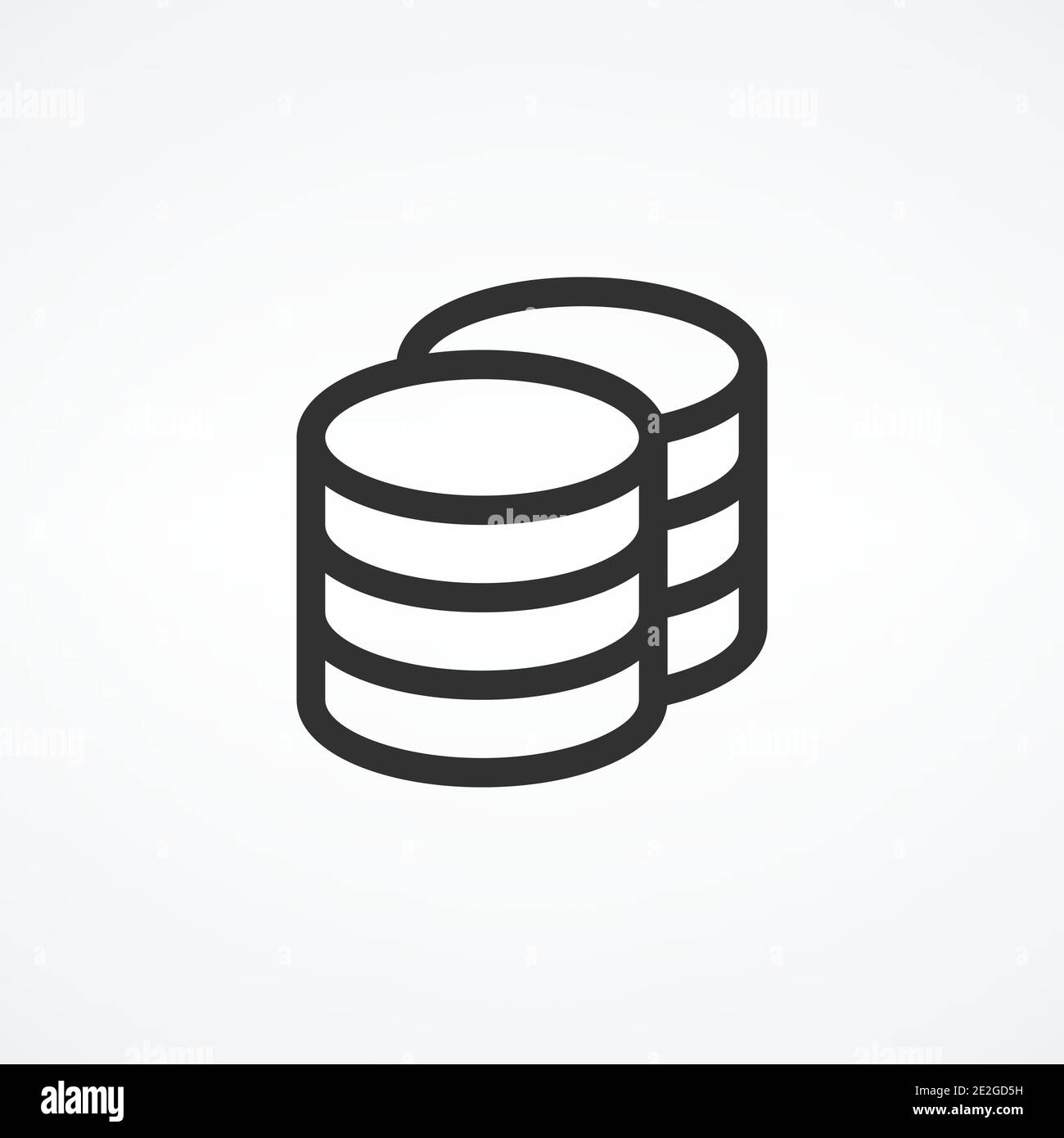 Cloud Database Icon Server Icon Cloud Storage Computing Concept