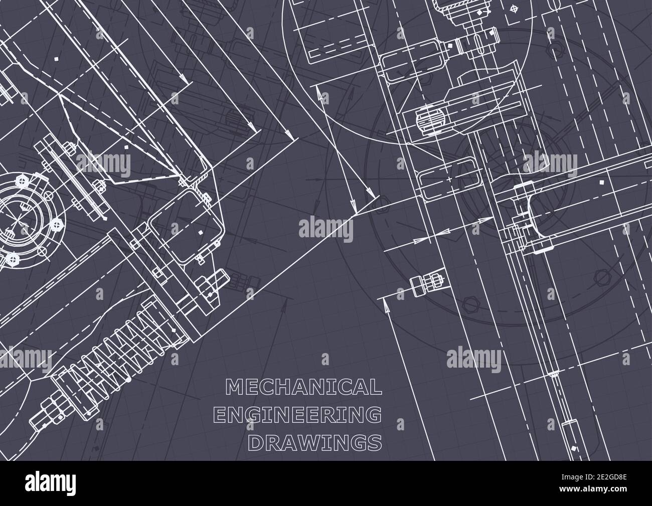 Blueprint. Vector engineering illustration. Computer aided design ...