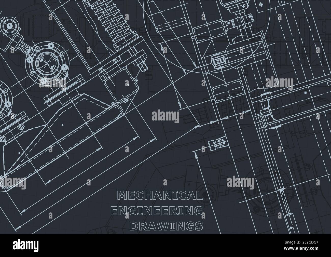 Cad drawing engine Stock Vector Images - Alamy