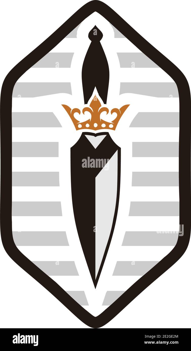dagger king abstract logo icon vector concept design Stock Vector Image ...