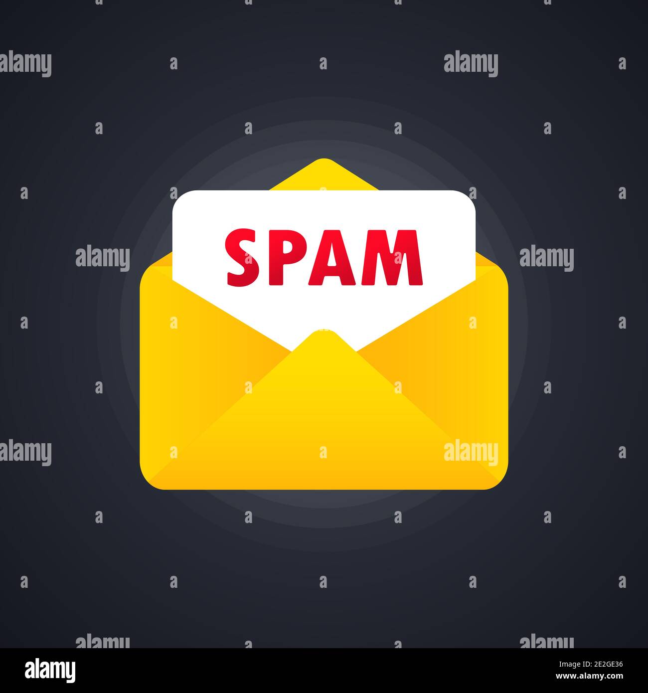 Envelope with spam. Stop spam vector illustration. Email SPAM, vector ...