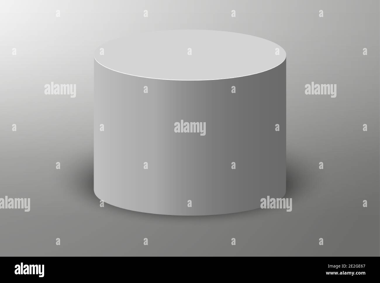 3D podium. Pedestal platform or showroom stand. White round studio ...