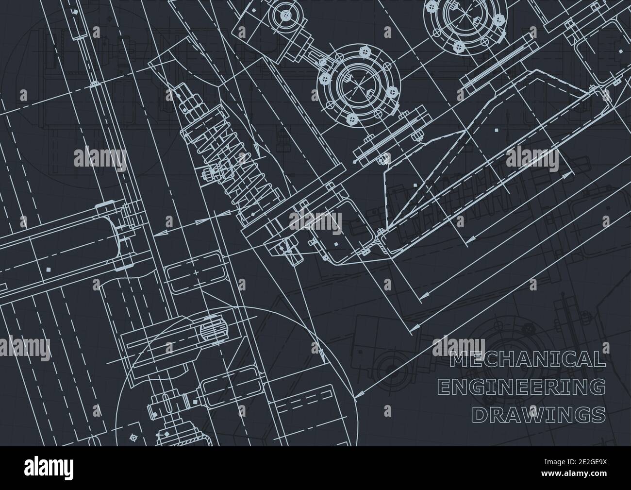 Corporate Identity. Vector engineering drawings. Mechanical instrument ...