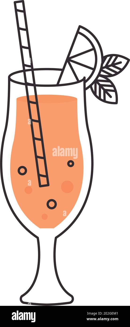 pina colada cocktail icon over white background, colorful design ...