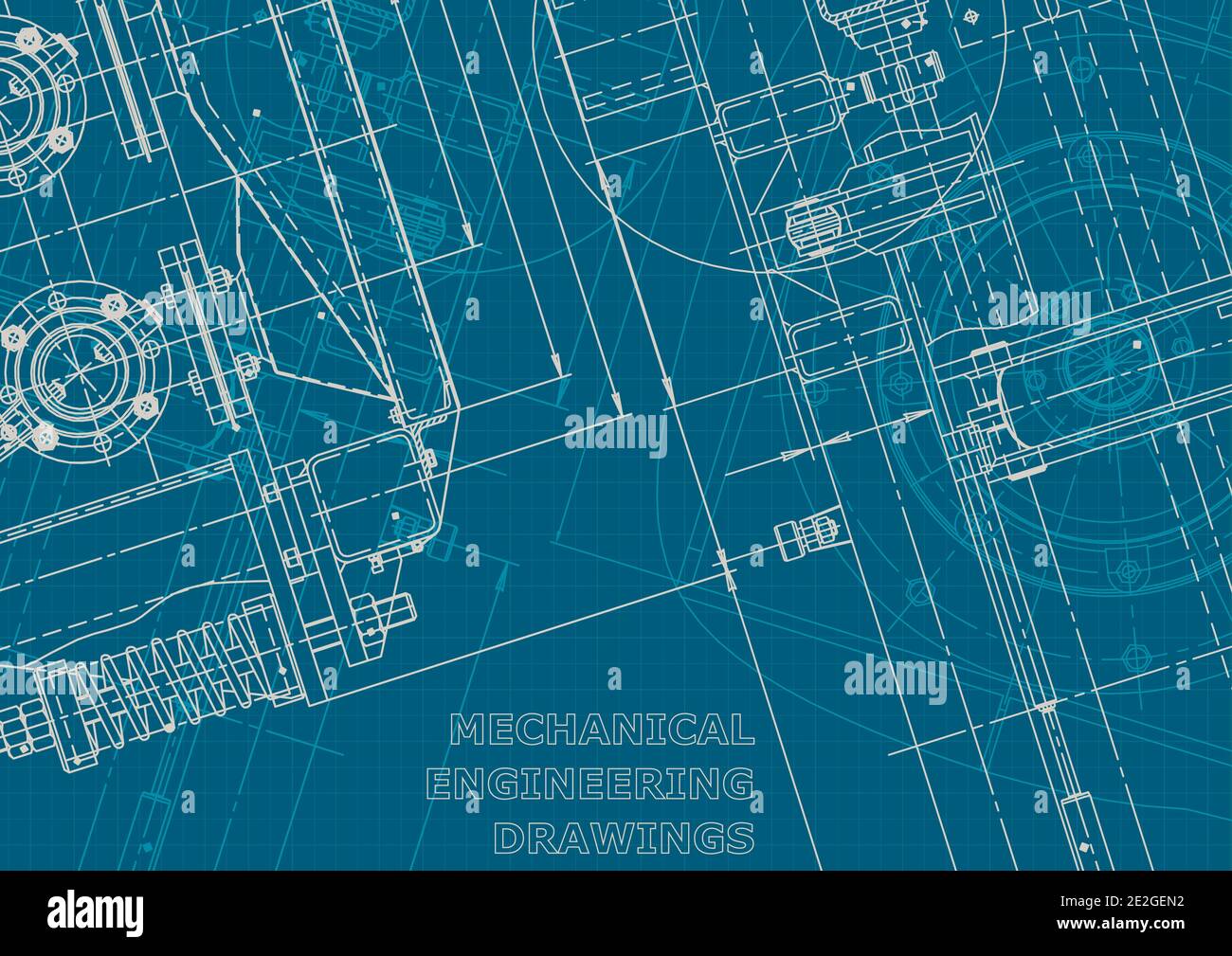 Blueprint. Vector engineering illustration. Corporate style. Mechanical ...