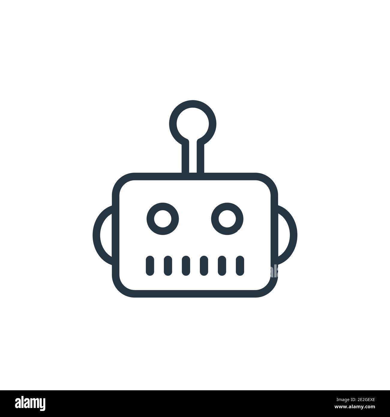Bot outline vector icon. Thin line black bot icon, flat vector simple ... Bot outline vector icon. Thin line black bot icon, flat vector simple ...