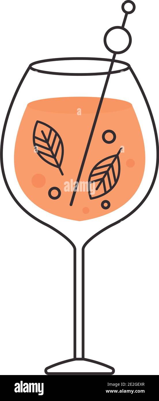 spritz cocktail icon over white background, colorful design, vector ...