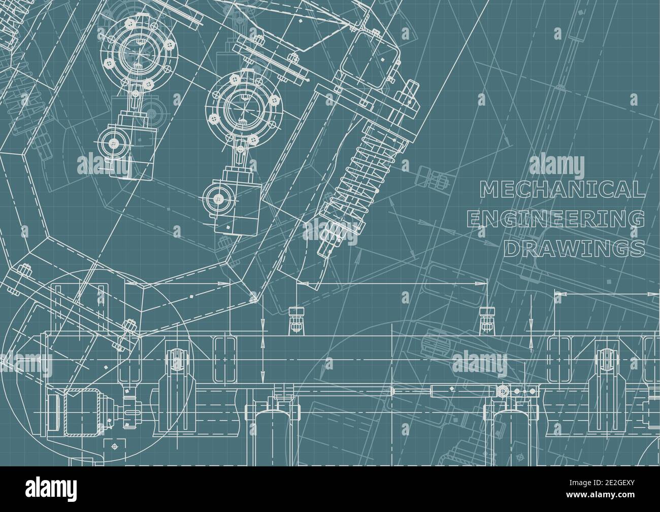 Mechanical instrument making. Technical illustration. Vector ...