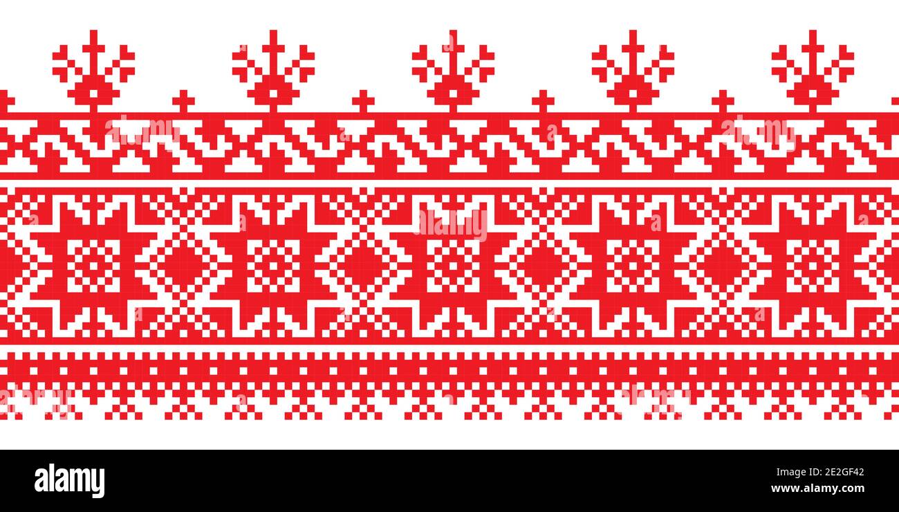 National pixel pattern. Traditional ethnic pattern for embroidery with ...