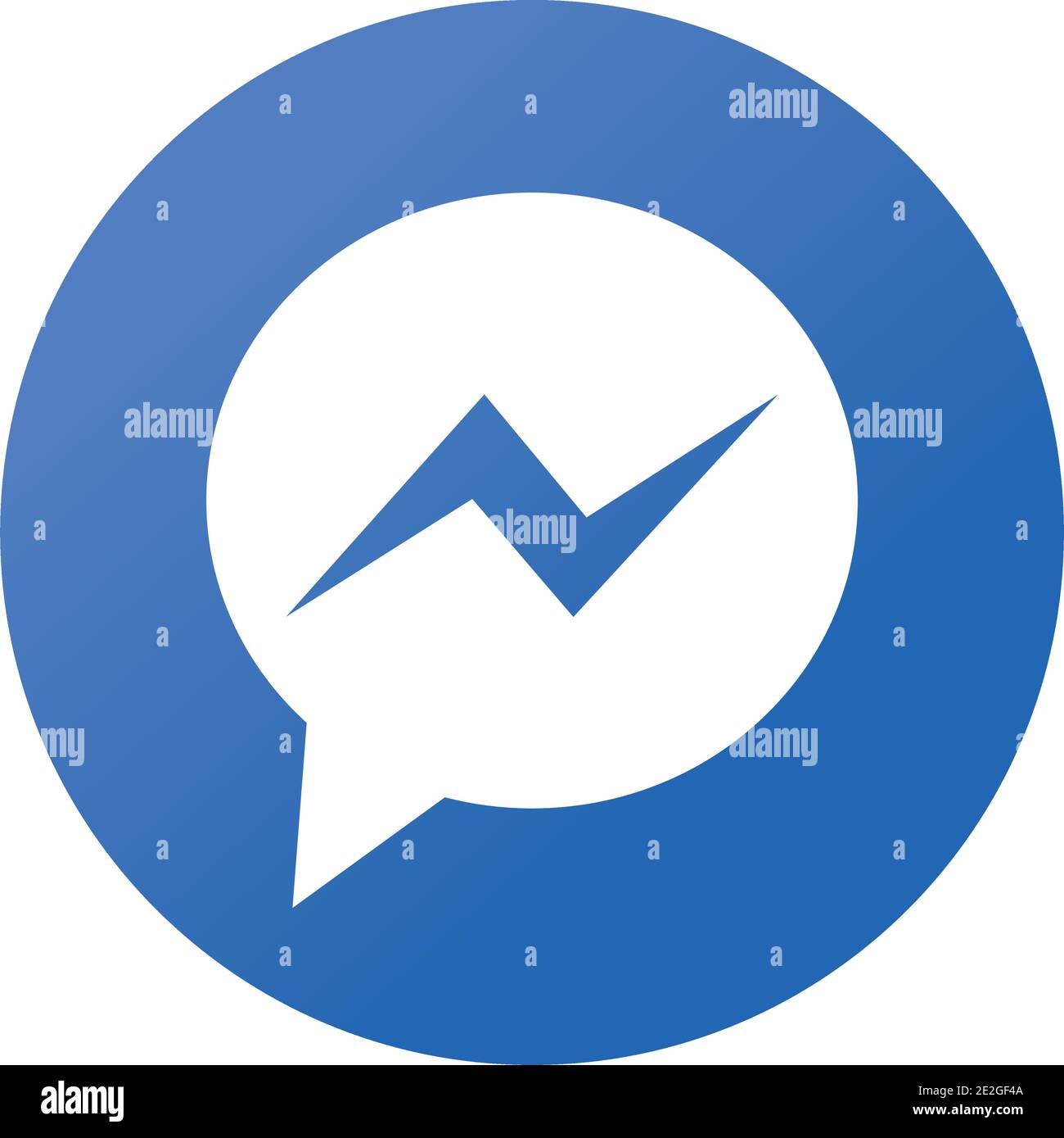 Messenger logo symbol icon over white background, colorful design ...