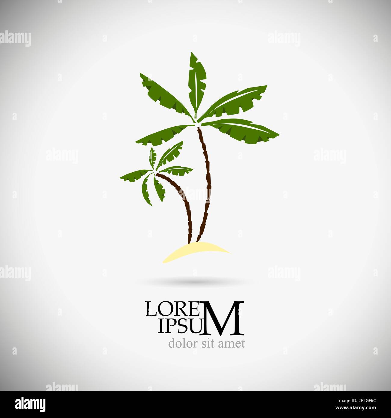 Palm tree object. Vector illustration . Logo palm Stock Vector Image ...