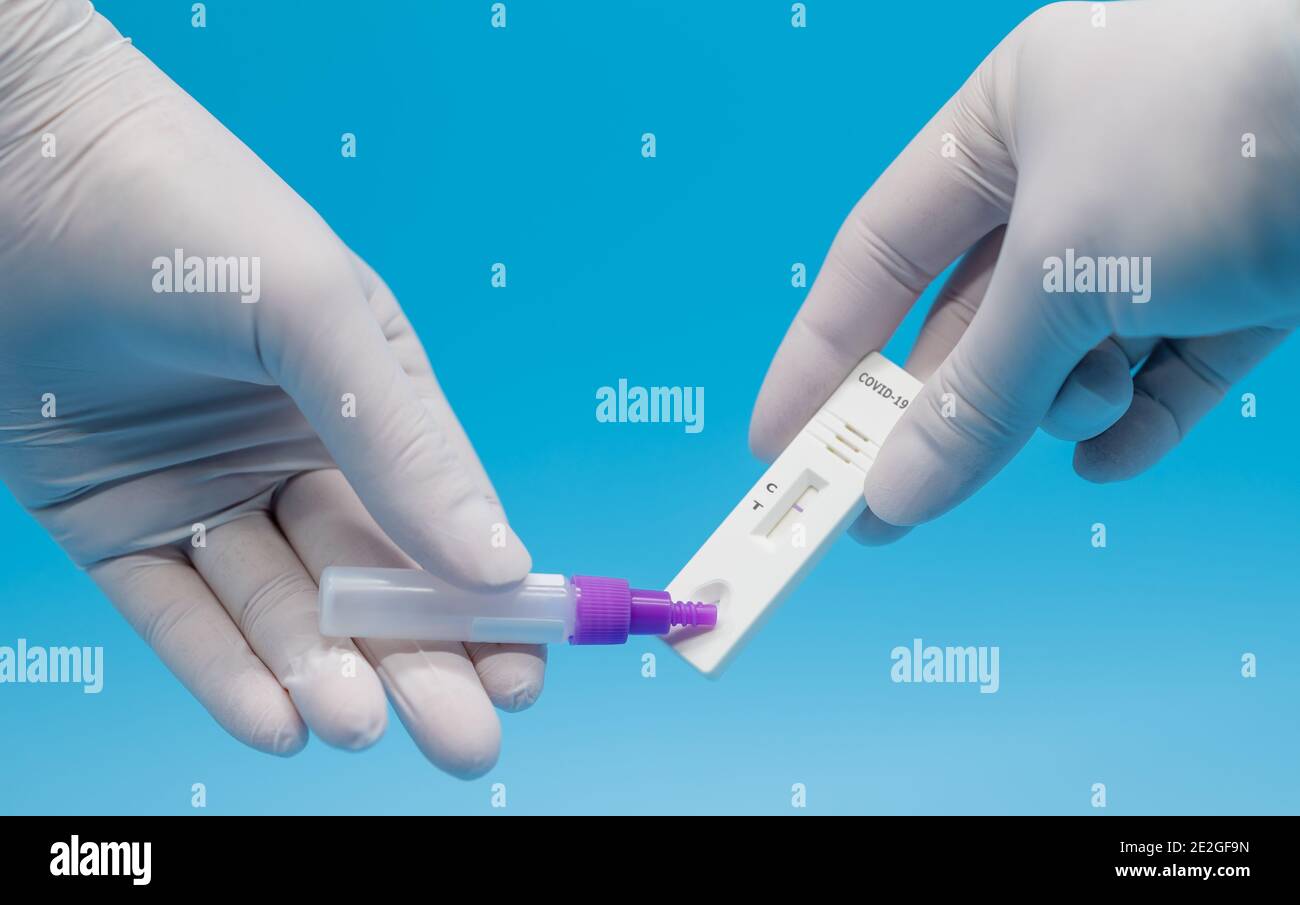 Covid 19 home pcr test kit hi-res stock photography and images - Alamy