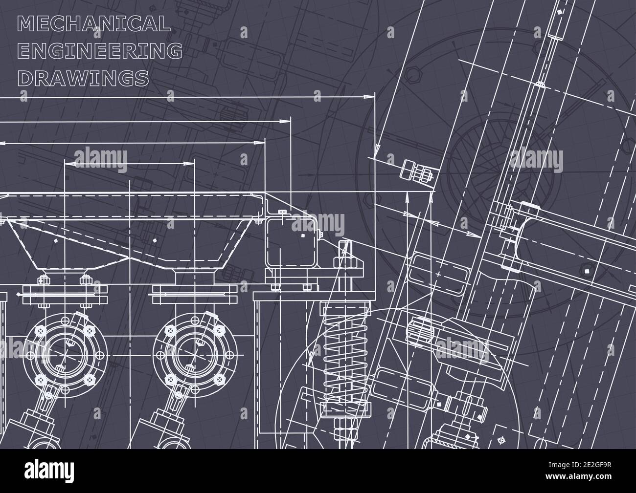 Blueprint. Vector illustration. Computer aided design system Stock ...