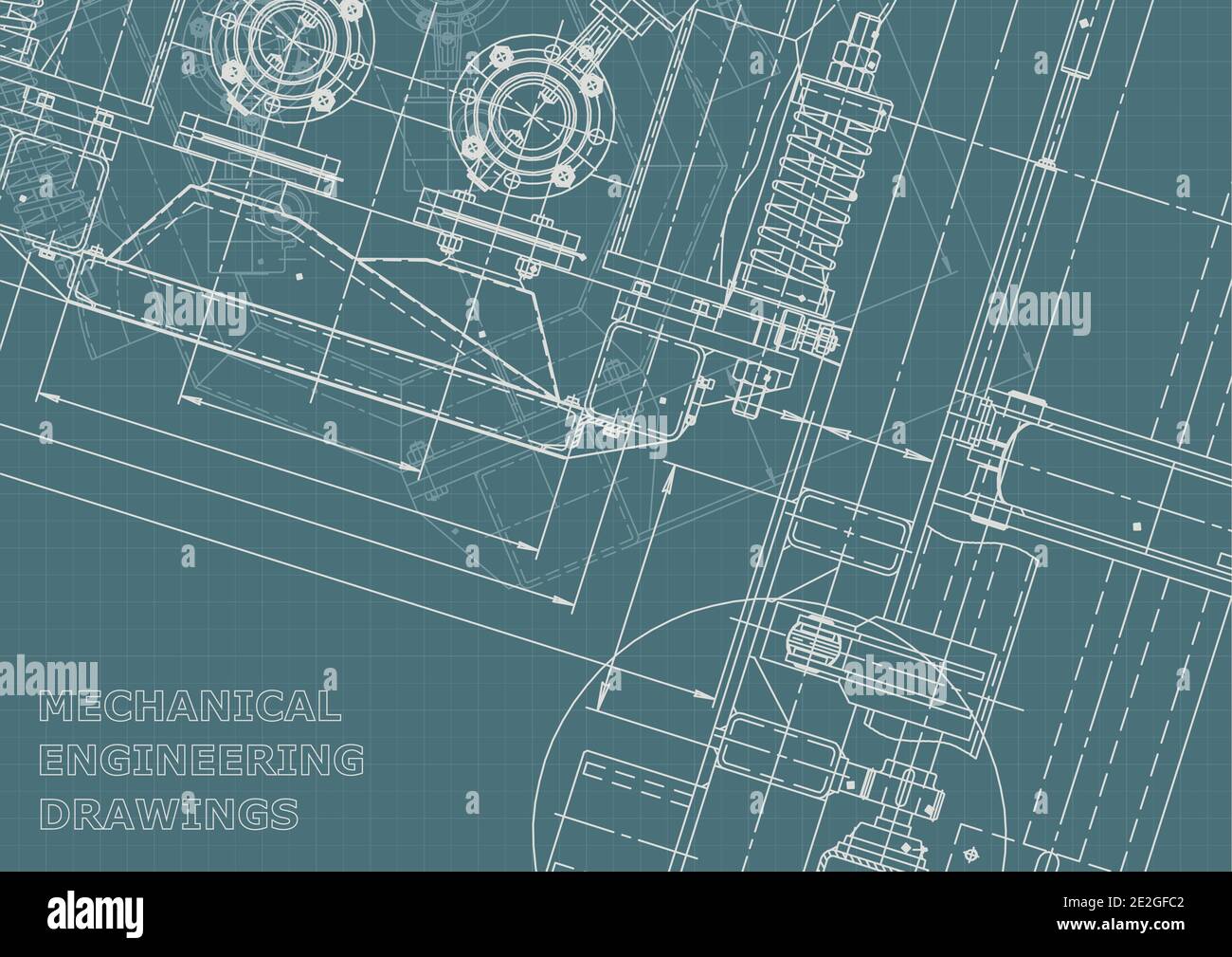 Sketch. Vector engineering illustration. Computer aided design system ...