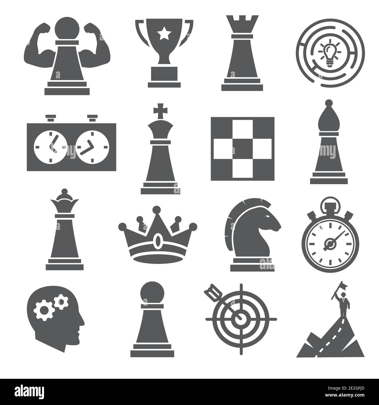 Chess icons set on white background Stock Vector Image & Art - Alamy