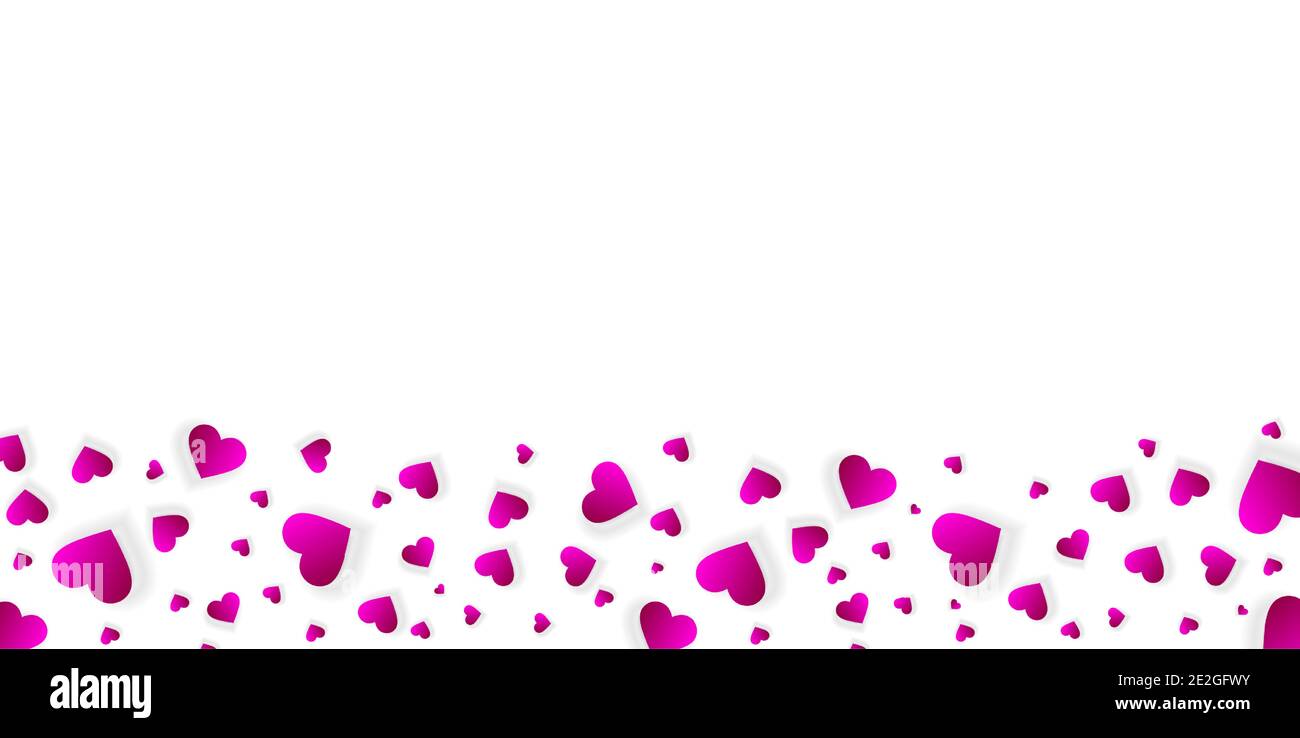 Heart frame vector banner, border, love background Stock Vector Image ...