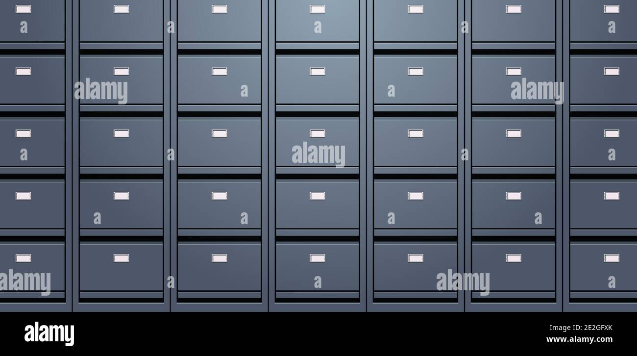 office wall of filing cabinet document data archive storage folders for ...