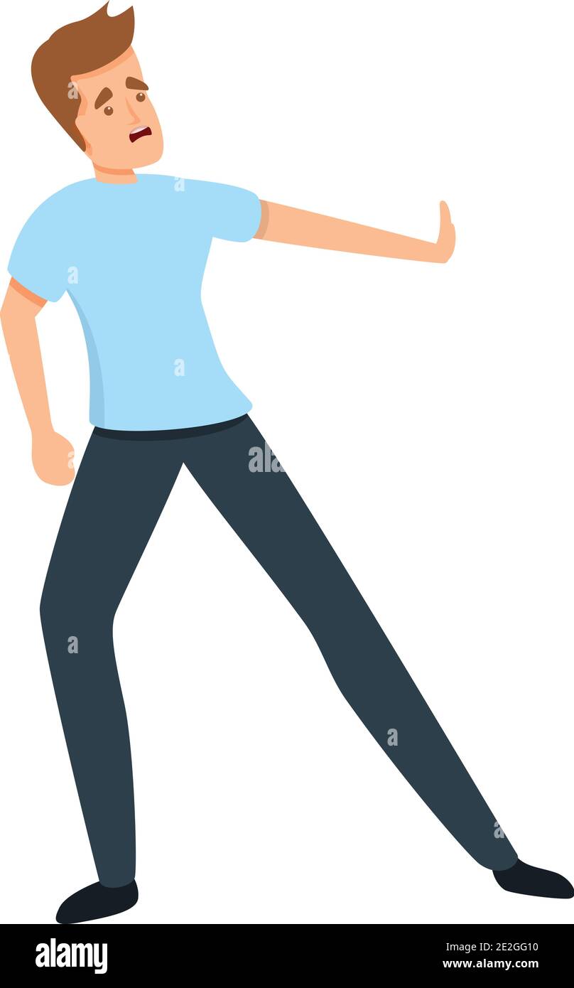 Scared man icon. Cartoon of scared man vector icon for web design ...