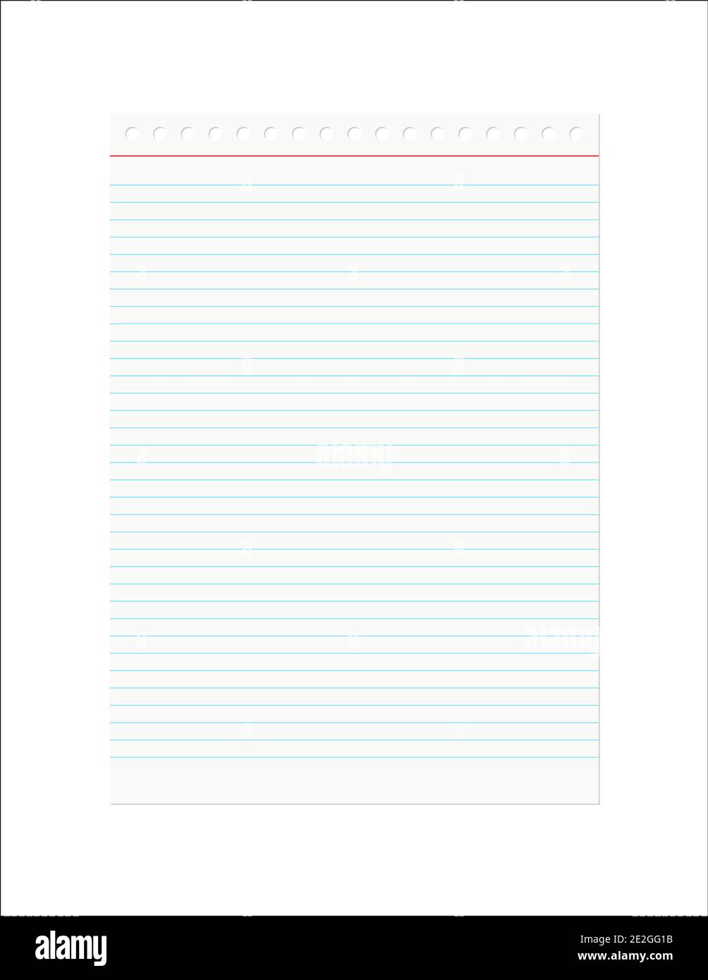 Retro Notebook Sheet Stock Vector Image & Art - Alamy