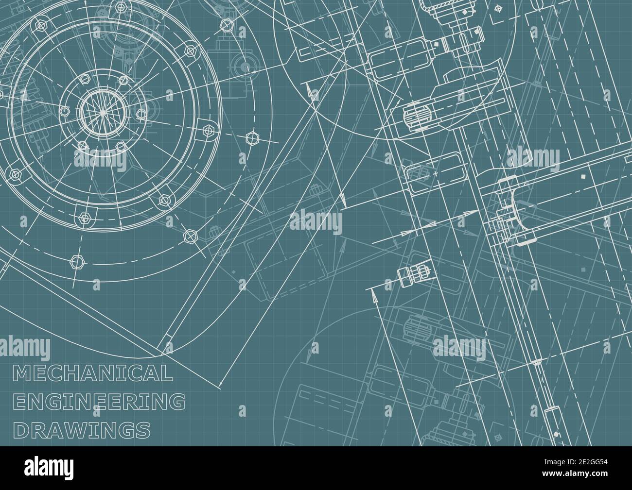 Cover. Vector engineering illustration. Blueprint, flyer, banner ...