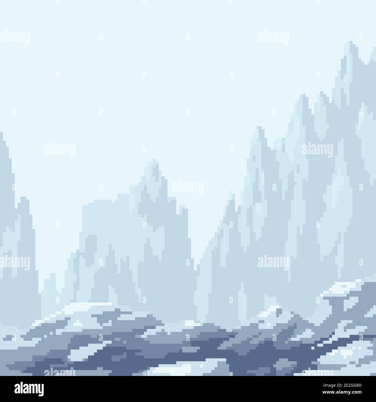 pixel art iceberg square background Stock Vector Image & Art - Alamy