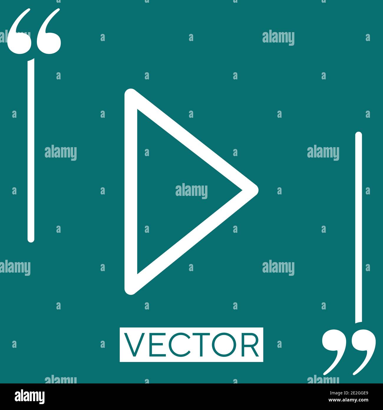 play button arrow Linear icon. Editable stroke line Stock Vector Image ...