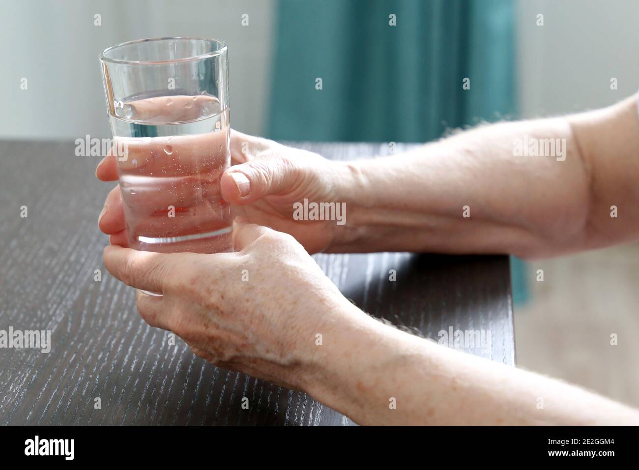 Senior patient drink hi-res stock photography and images - Alamy