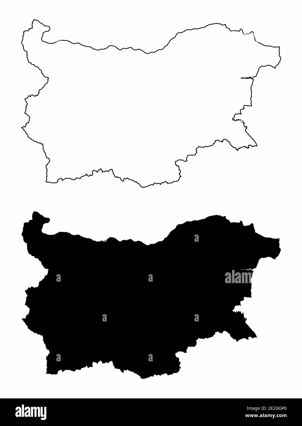 Bulgaria map vector icon Cut Out Stock Images & Pictures - Alamy